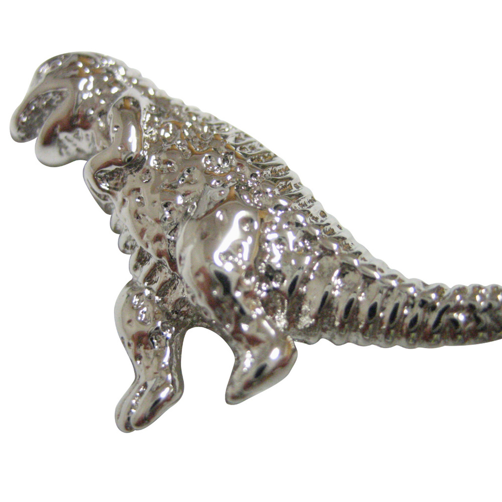 Silver Toned T Rex Dinosaur Magnet - Gem